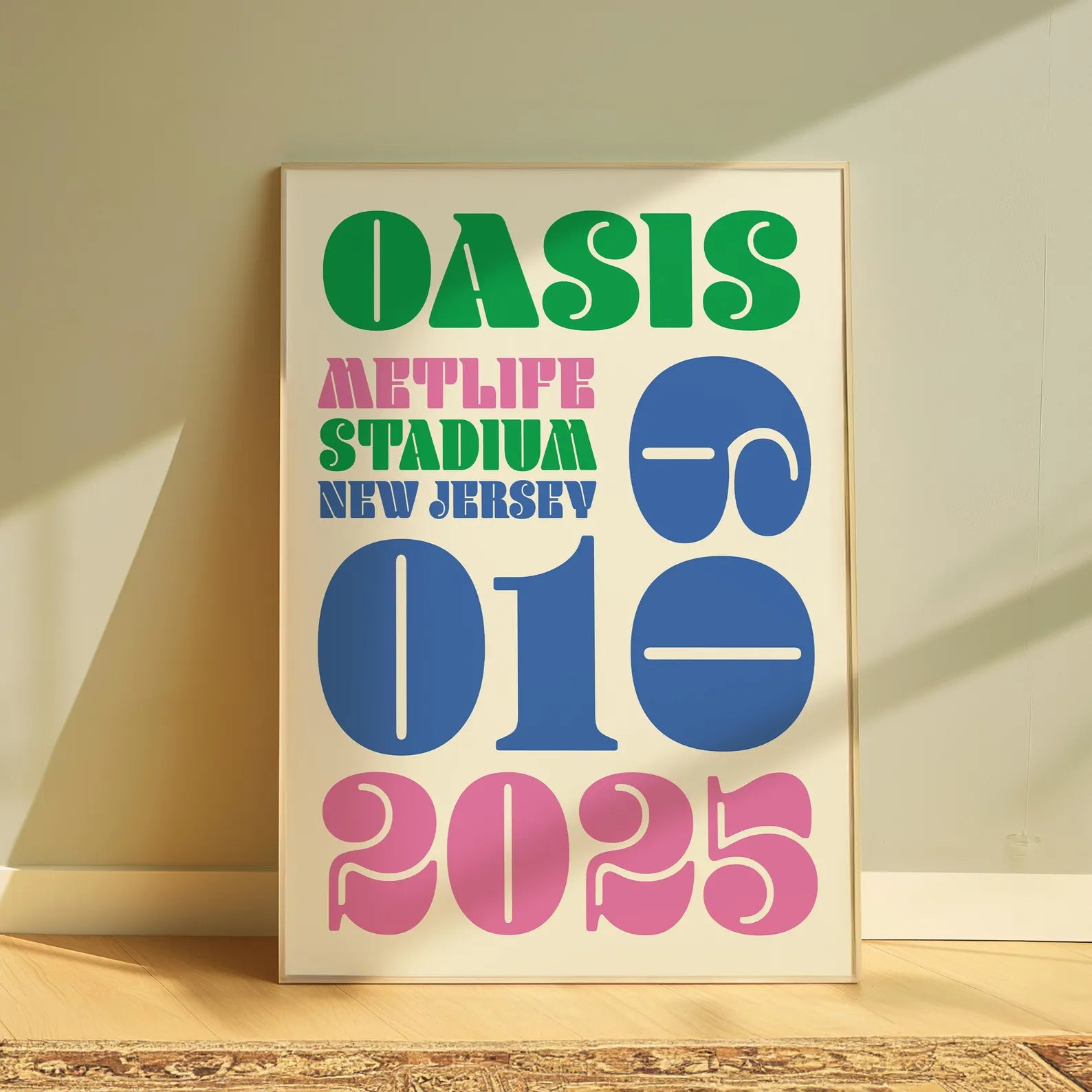 Oasis MetLife Stadium 2025 Commemorative Print | Music Art – Olivia Designs